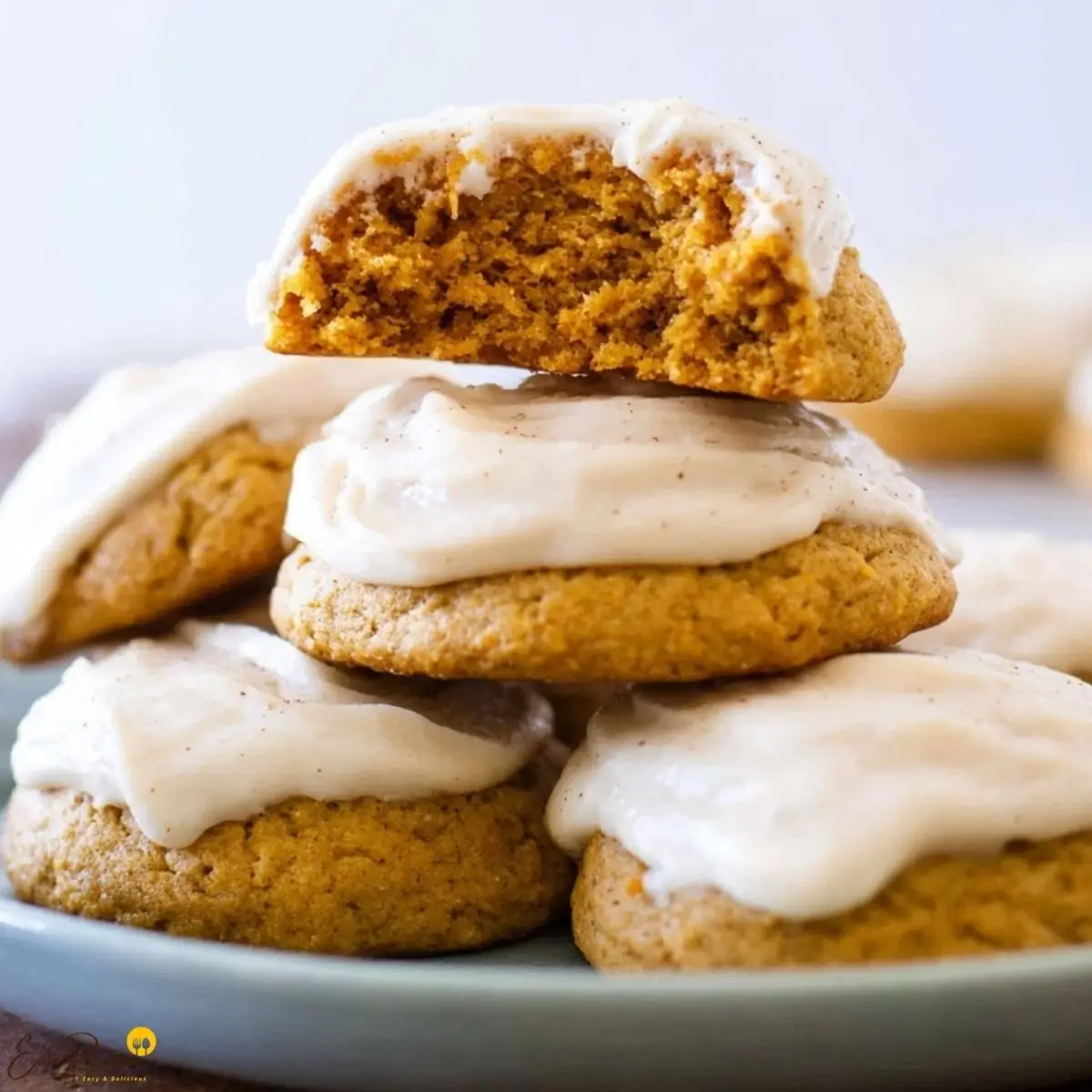 Soft Pumpkin Cookies Recipe with Maple Frosting - Eats Recipes